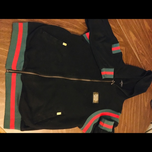 Gucci | Sweaters | Gucci Web Zip Up Jacket | Poshmark